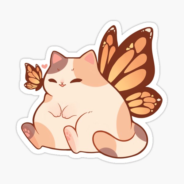 Stickers Paper Fairy Cat Stickers glossy water-resistant fae faerie ...