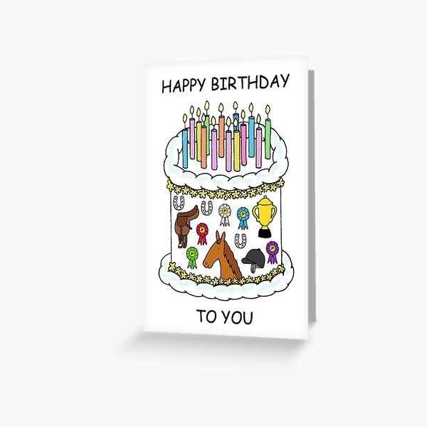 "Happy Birthday to Horse Rider" Greeting Card by KateTaylor | Redbubble