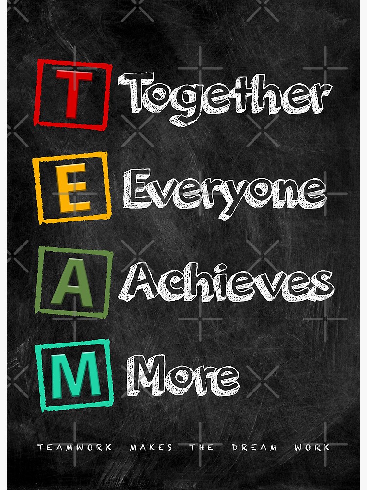 "Teamwork Inspiration Team Motivation" Art Board Print for Sale by ...