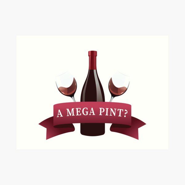 "Mega pint of red wine, Johnny Depp Sticker" Art Print by dimyana ...