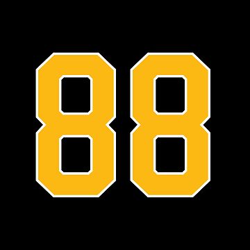 "Yellow Number 88 lucky sports jersey eighty eight" Sticker for Sale by ...