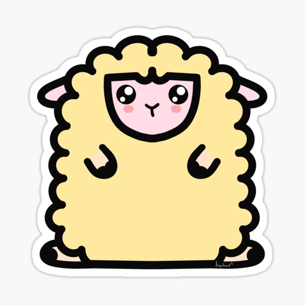 "Adorable yellow sheep © irmabonet" Sticker by irmabonet | Redbubble