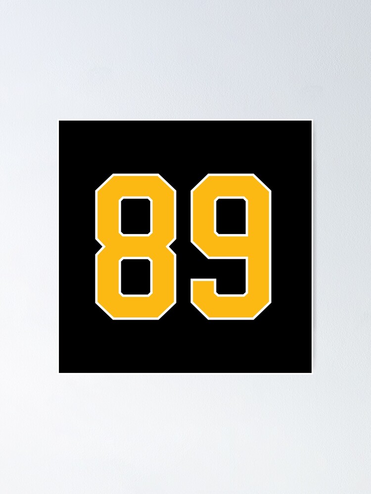 "Yellow Number 89 lucky sports jersey eighty nine" Poster for Sale by ...