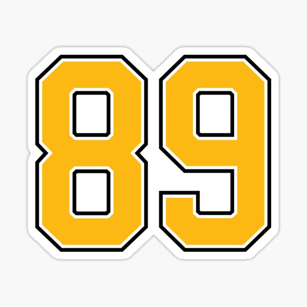 "Yellow Number 89 lucky sports jersey eighty nine" Sticker by ...