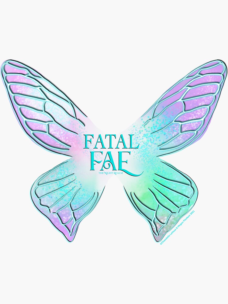 "Fatal Fae Wings" Sticker for Sale by TheNightRealm | Redbubble