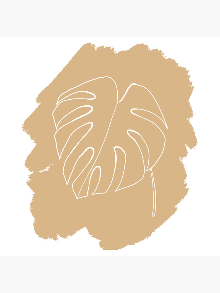 "Beige Big Leaf " Sticker by Deyomooddesign | Redbubble