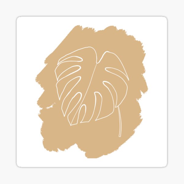 "Beige Big Leaf " Sticker by Deyomooddesign | Redbubble