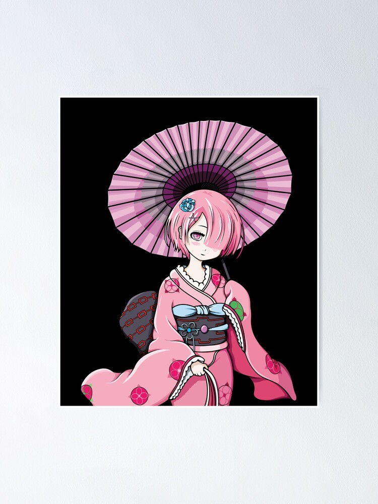 "Ram Kimono Anime Waifu Re Zero" Poster for Sale by OtakuBoiz | Redbubble