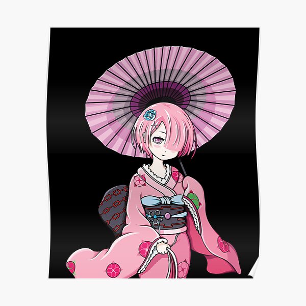 "Ram Kimono Anime Waifu Re Zero" Poster for Sale by OtakuBoiz | Redbubble