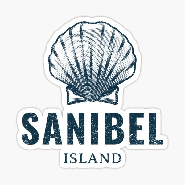 "Shell Sanibel, Sanibel Island Florida" Sticker for Sale by ShellTees ...