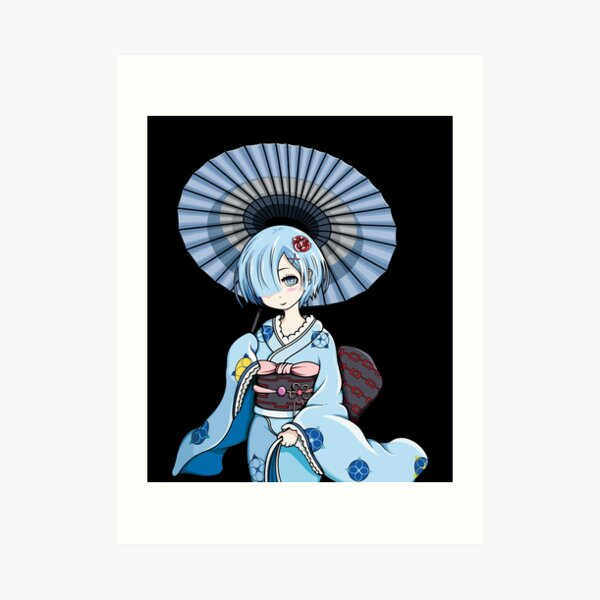 "Rem Kimono Anime Waifu Re Zero" Art Print for Sale by OtakuBoiz ...