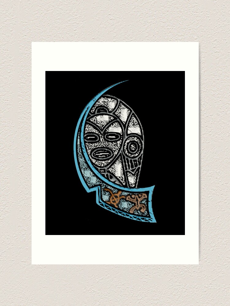 "Atabey Goddess Taino Symbol blue" Art Print for Sale by liamaris ...