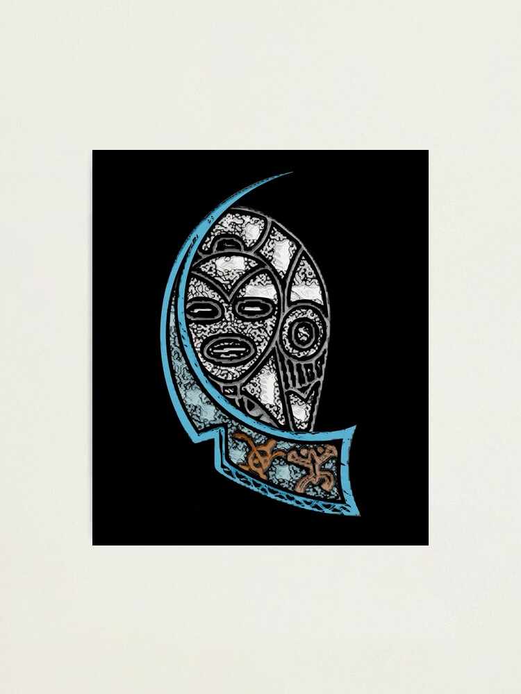 "Atabey Goddess Taino Symbol blue" Photographic Print for Sale by ...