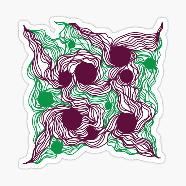 "Abstract Line Art Of The Venom Seed From Laboratory" Sticker for Sale ...