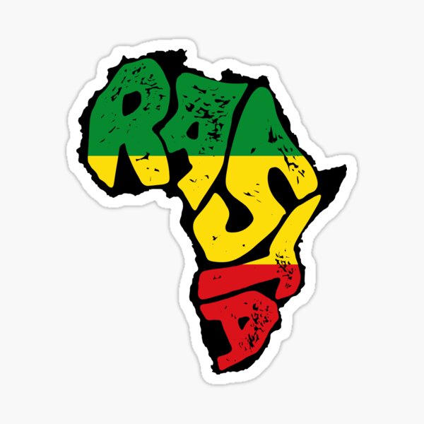 "Colorful Africa Continent Rasta Flag" Sticker by designandclouds ...