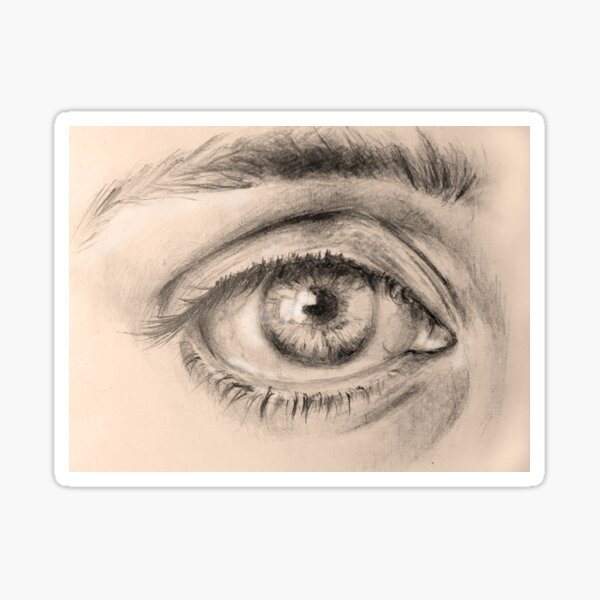 "Graphite drawing eye" Sticker for Sale by NikaMagie | Redbubble