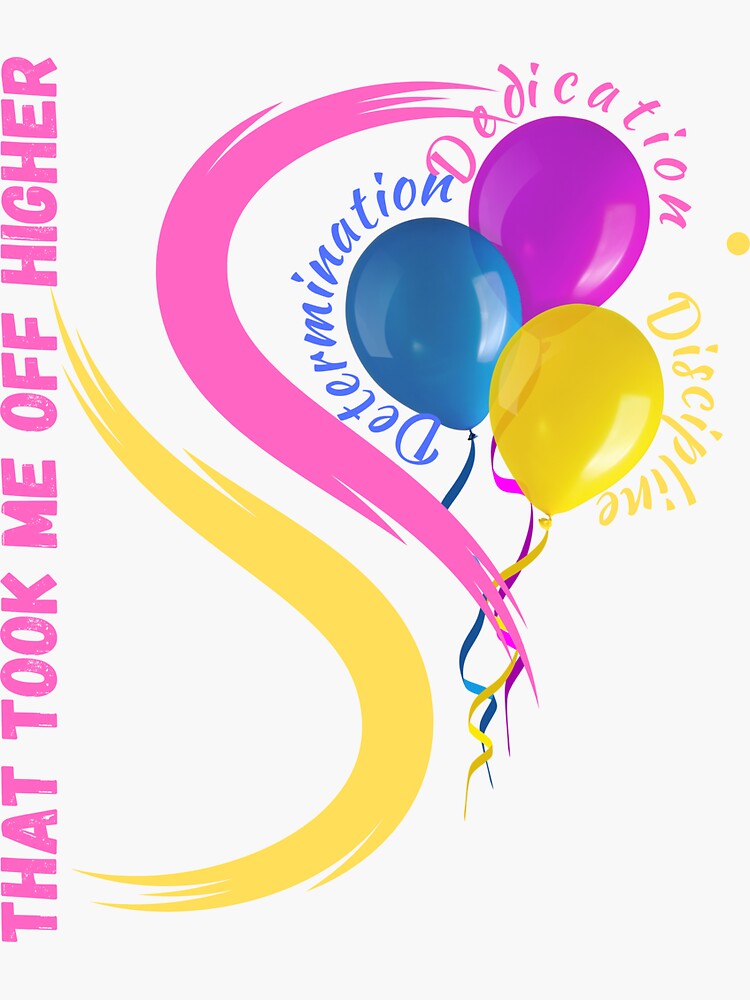 "Determination Dedication and descipline" Sticker by thecuterabbit ...