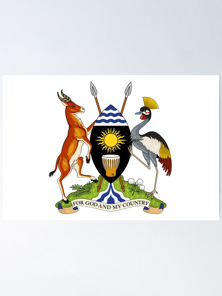 "Coat of Arms of Republic of Uganda" Poster for Sale by mo91 | Redbubble