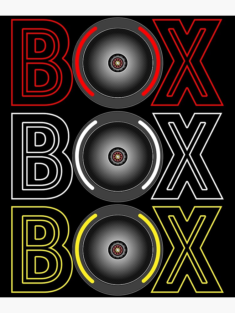 Póster «Box box box F1 pit box radio llamada» de heavenlywhale | Redbubble