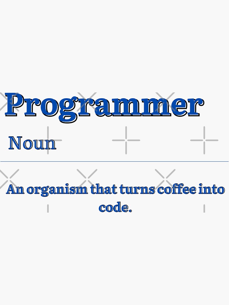 "Programmer - Description light mode" Sticker by BrewBureau | Redbubble