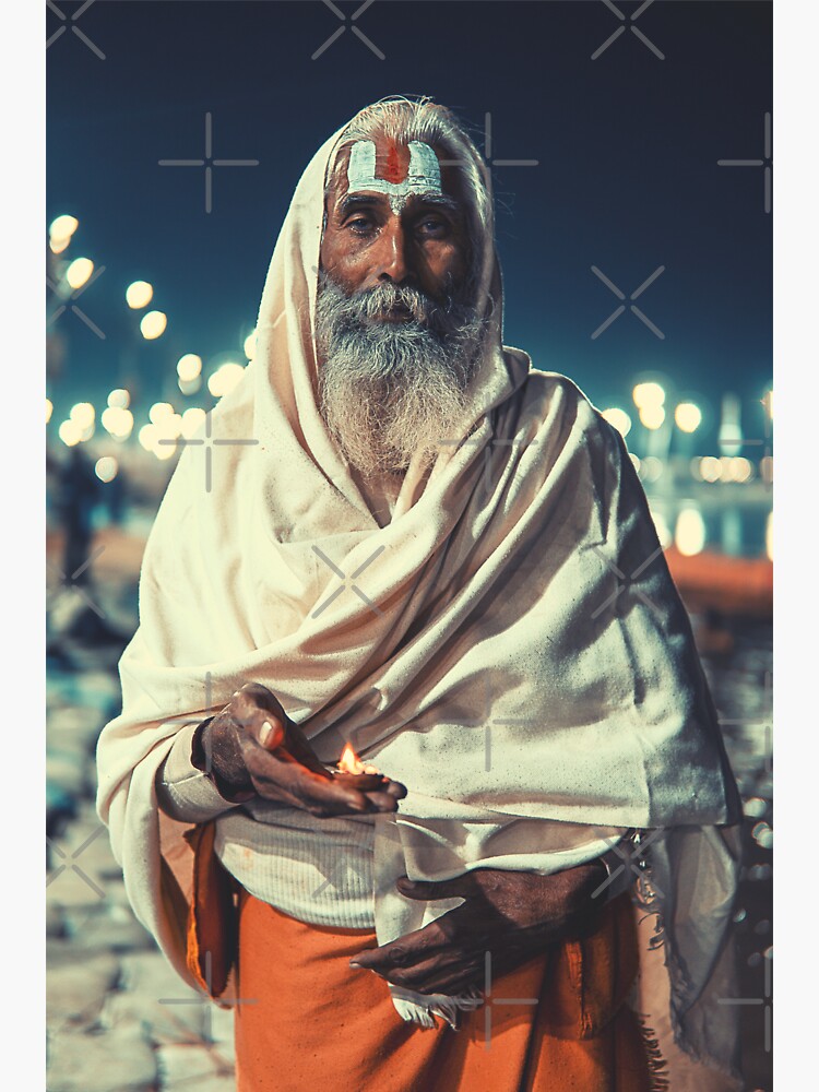 "Sadhu the holy man " Sticker by Honeyholly | Redbubble