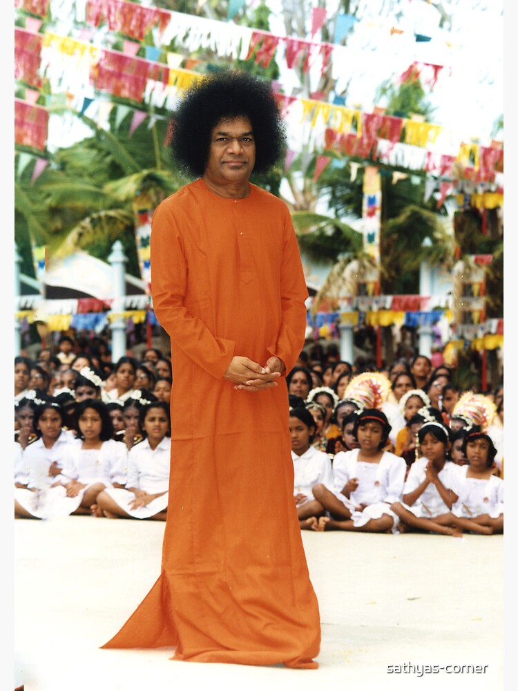 Sathya Sai Baba Standing Darshan High Resolution For Print Spiral Notebook By Sathyas Corner