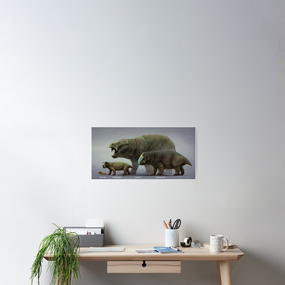 "DICYNODONTIA. Dicynodont Synapsids chart. paleoart" Poster by ...