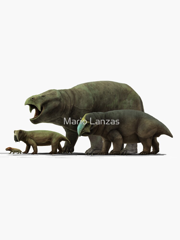 Pegatina «DICYNODONTIA. Dicynodont Synapsids chart. paleoart » de ...