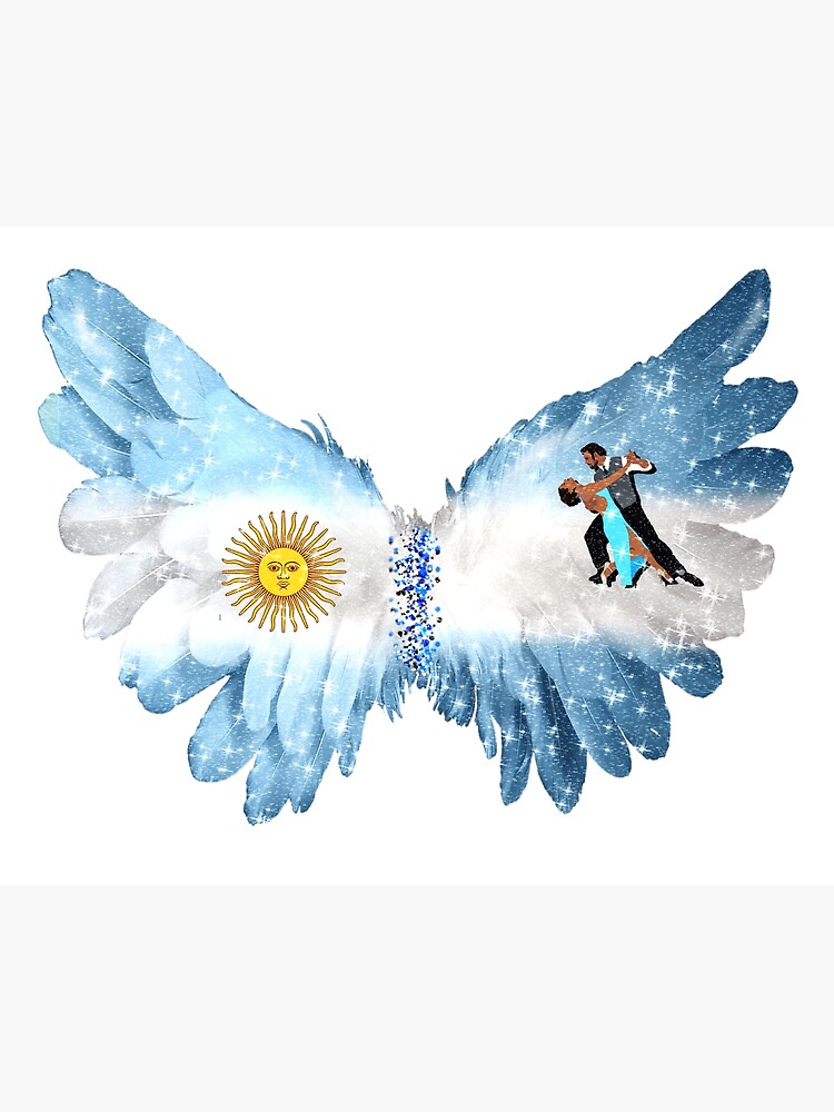 "Argentina Flag Angel Wings Feather Tango" Art Print for Sale by Jolly ...