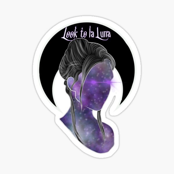 "La Luna" Sticker for Sale by ADart90 | Redbubble