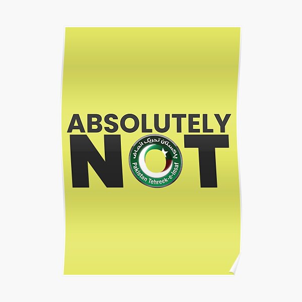 "Absolutely Not " Poster for Sale by GraphixVectory | Redbubble