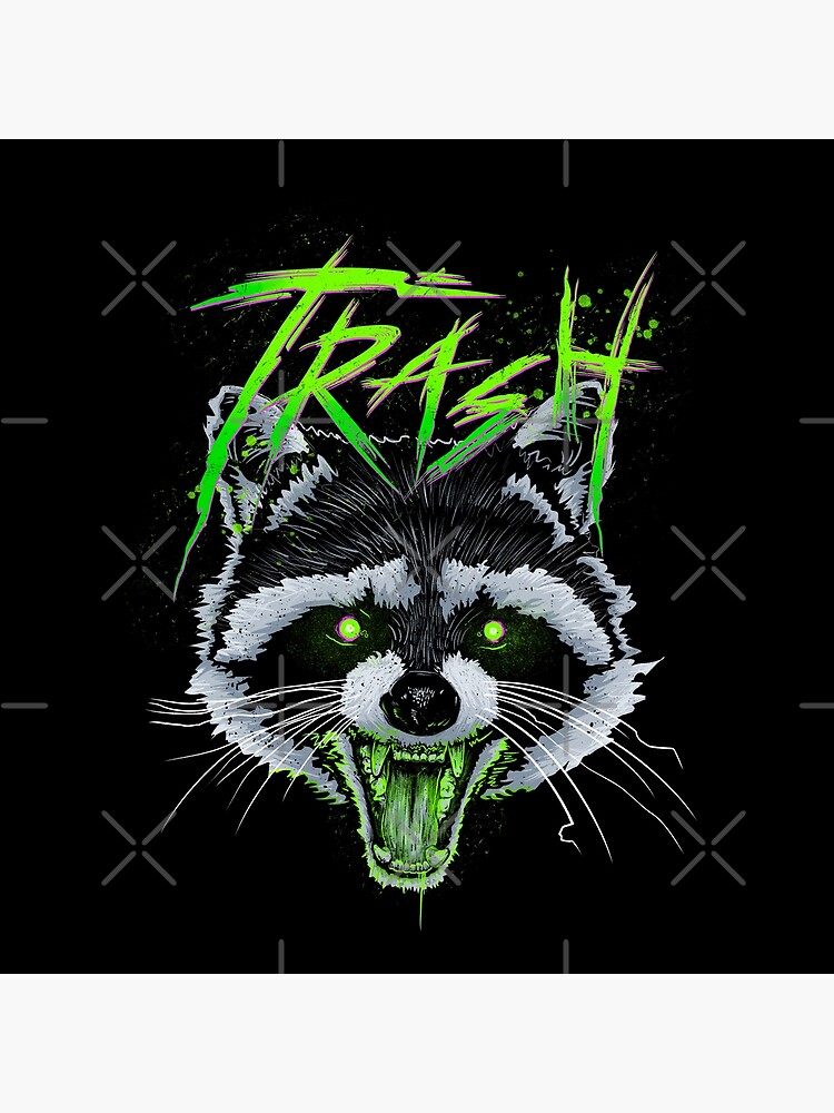 "Trash Metal Panda Slime Green" Poster for Sale by BetterDaze | Redbubble