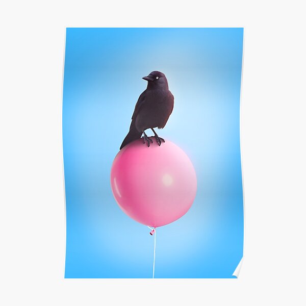 "The crow and the balloon" Poster for Sale by renatokolberg | Redbubble