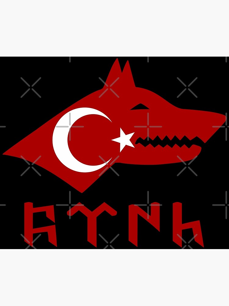 "Turkey flag Tengri Wolf" Poster for Sale by emeksedesign | Redbubble