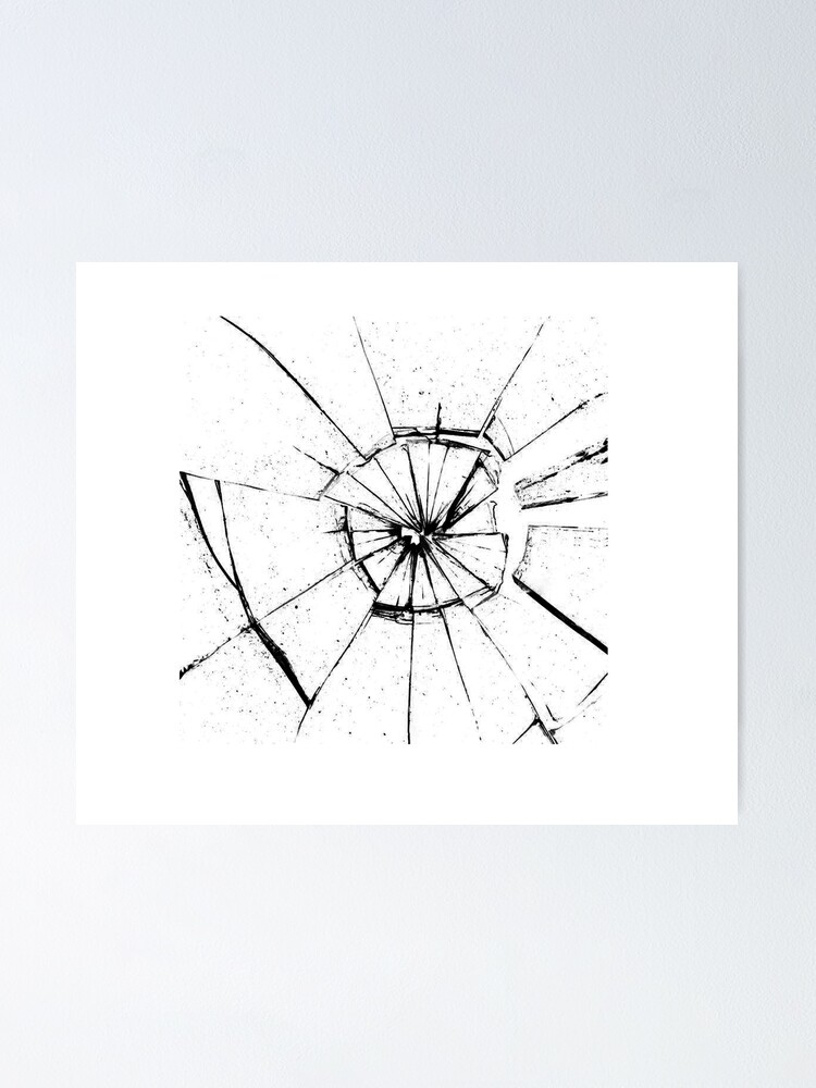 " shattered glass" Poster for Sale by GhostRvs | Redbubble