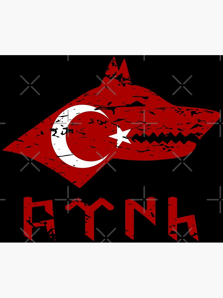 "Turkey flag Tengri Wolf used look" Poster by emeksedesign | Redbubble