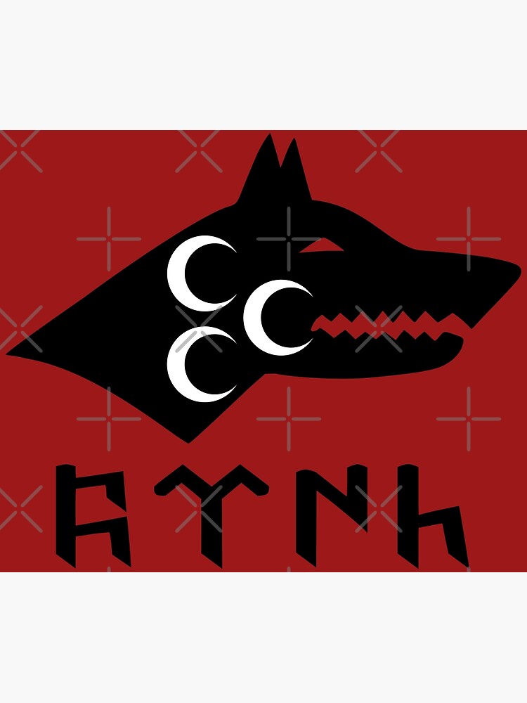 "Omani flag Tengri Wolf black" Photographic Print by emeksedesign ...