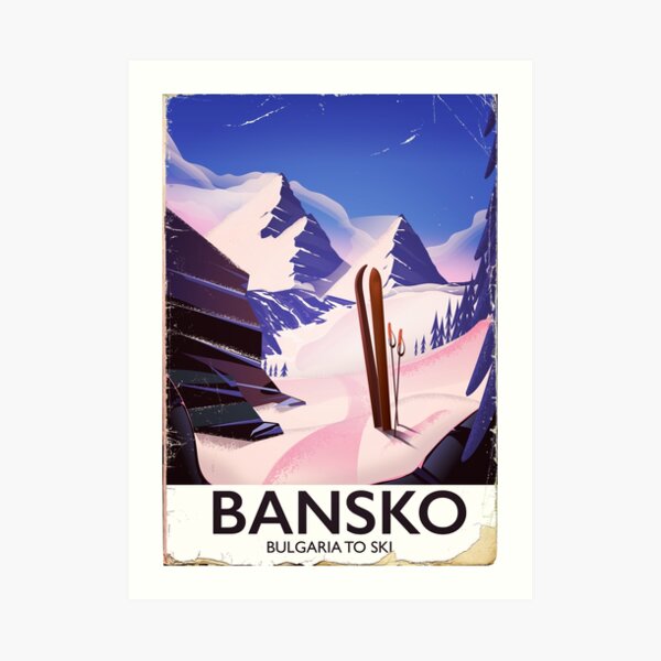 "Bansko Bulgaria To Ski" Art Print for Sale by vectorwebstore | Redbubble