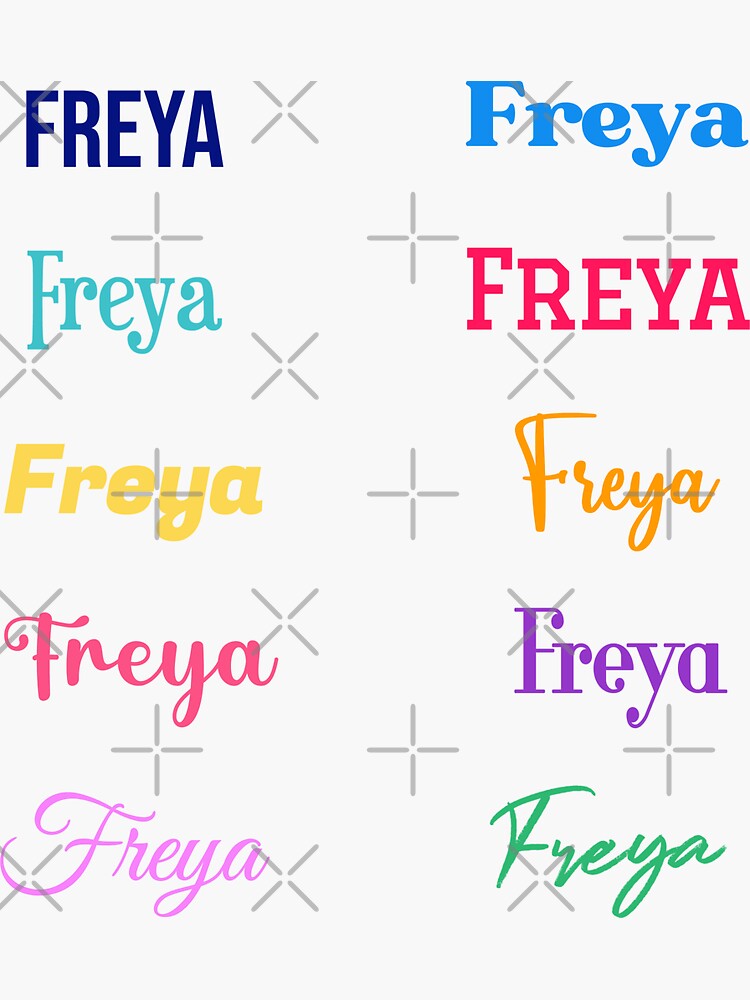 "Freya - Baby Names Girls Unique - Personalized Gift For Her -" Sticker ...