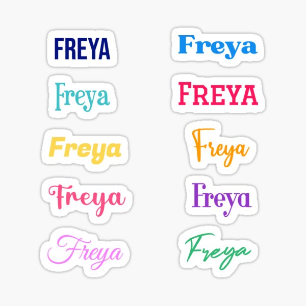 "Freya - Baby Names Girls Unique - Personalized Gift For Her -" Sticker ...