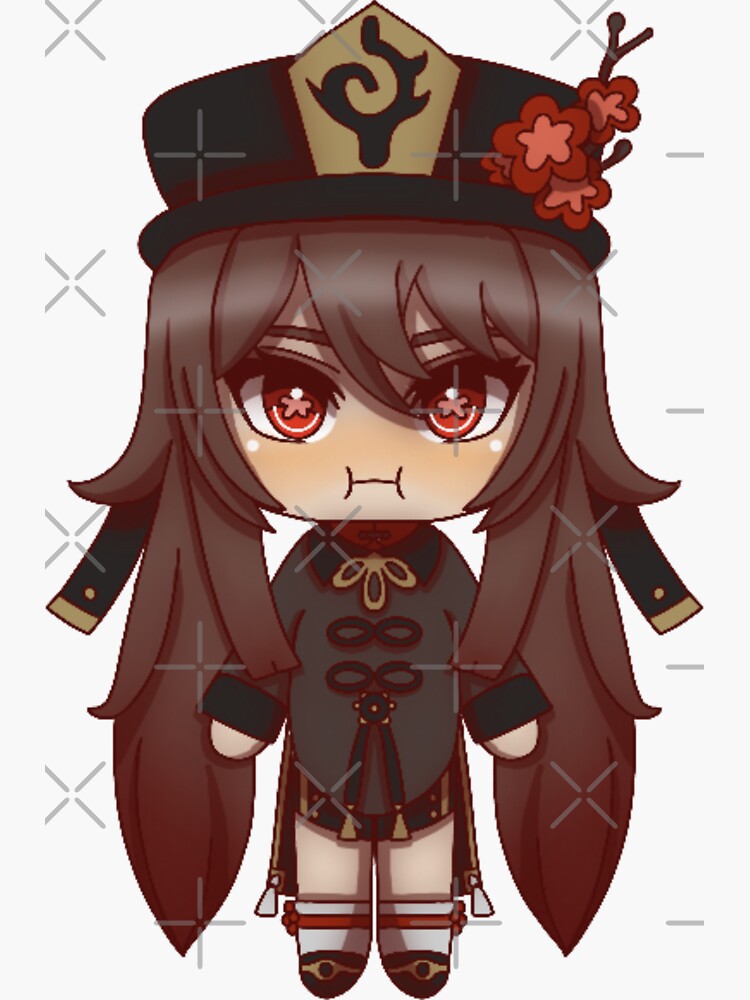 "Hu Tao Chibi" Sticker for Sale by fartypickle | Redbubble