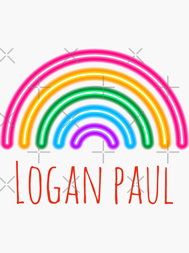 "rainbow Logan paul" Sticker by bestizeyy | Redbubble
