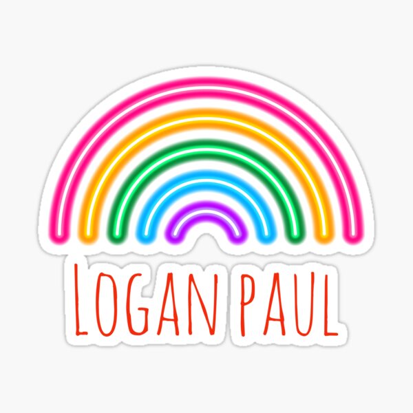 "rainbow Logan paul" Sticker by bestizeyy | Redbubble