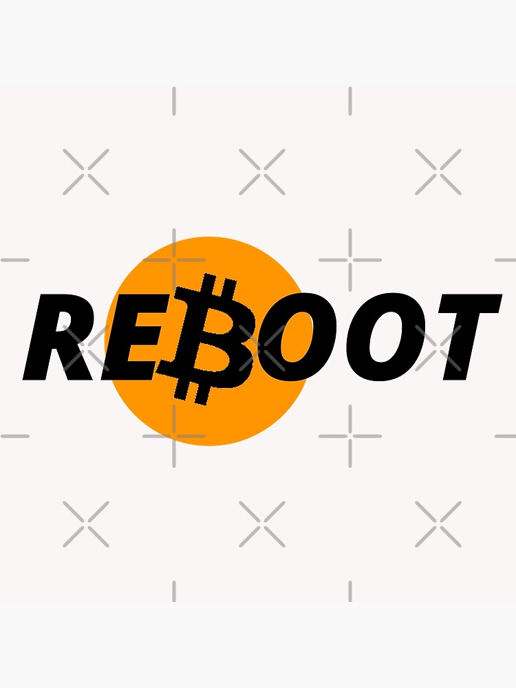 "REBOOT - white - CRYPTO BITCOIN - crypto art" Poster for Sale by ...