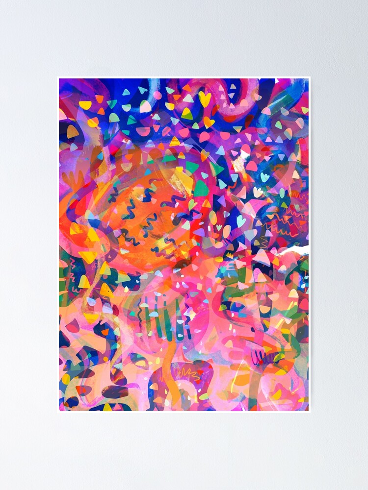 "Graffiti Urban Joyful Abstract Pattern Street Art Pop" Poster for Sale ...