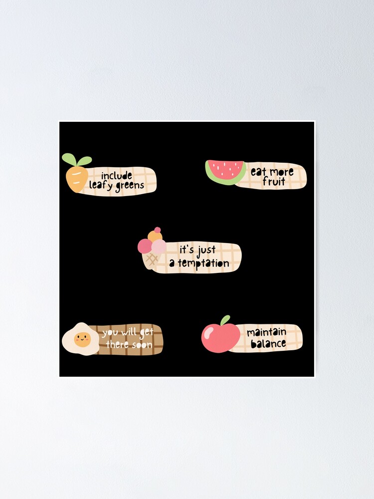 "Cute Weight Loss Reminders" Poster for Sale by TrippyHistory | Redbubble