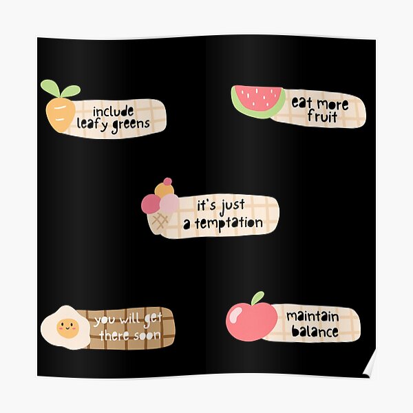 "Cute Weight Loss Reminders" Poster for Sale by TrippyHistory | Redbubble
