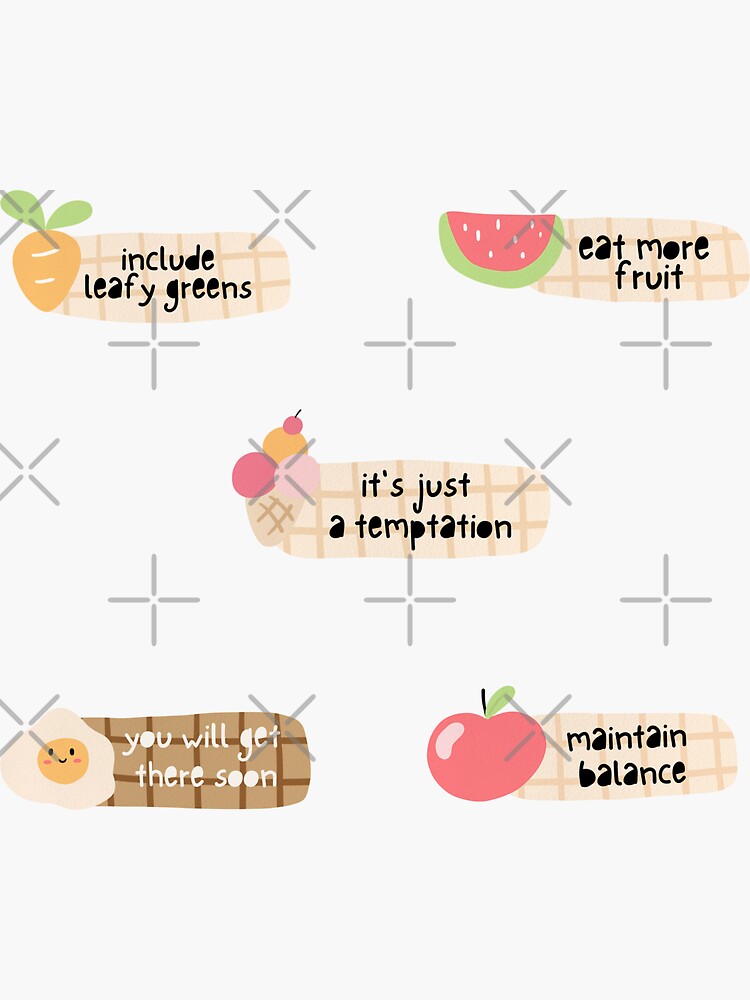 "Cute Weight Loss Reminders" Sticker by TrippyHistory | Redbubble