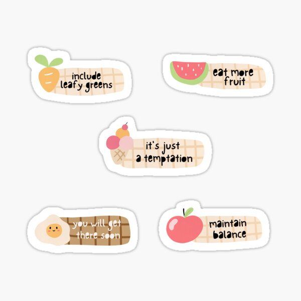 "Cute Weight Loss Reminders" Sticker by TrippyHistory | Redbubble