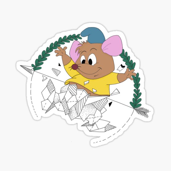 "White mosaic mouse gus gus" Sticker by alexouilleu | Redbubble
